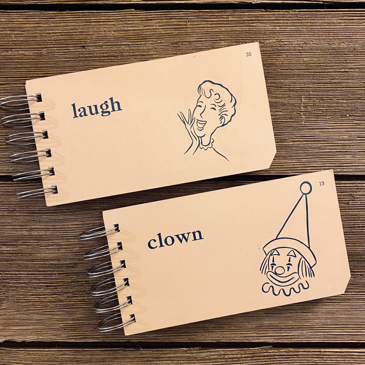Word Flash Card Note Pads (laugh, clown) – Cottage Industree