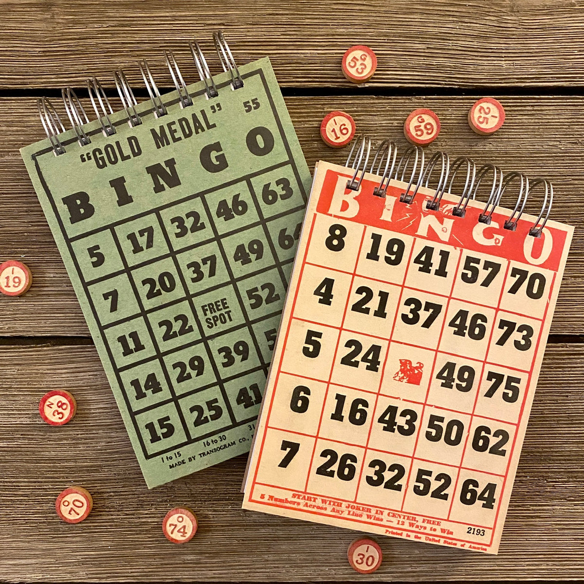 Bingo Notepads (red and green) - Set #1 – Cottage Industree